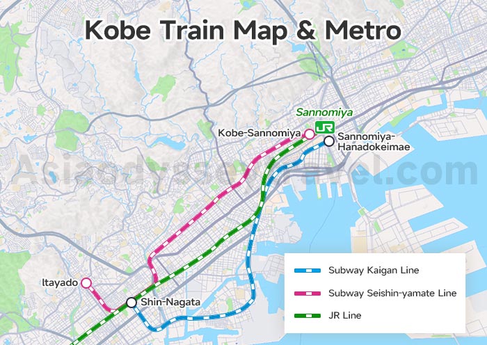 Kobe Map: City Map with Attractions, Loop Bus & More