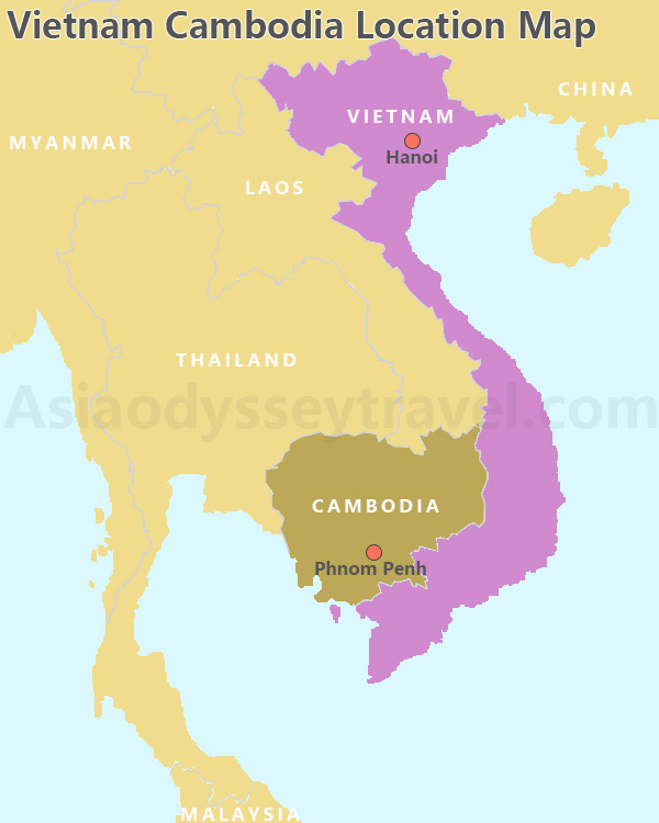 Map of Vietnam and Cambodia | Tourist Map of Vietnam Cambodia